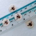 4 Handmade Ceramic Bumble Bee Buttons, 15mm (1/2") Cream, Lightweight ...