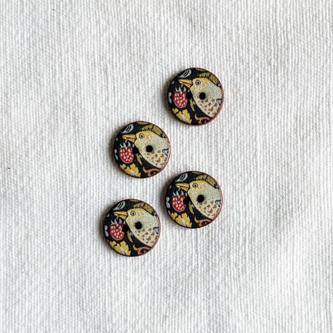 4 William Morris Strawberry Thief Vintage Design Handmade Ceramic ...
