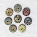 Set of 8 Handmade Ceramic Buttons. William Morris Vintage Design 22mm ...