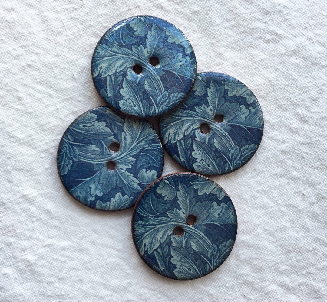 Set of 4 Large, Round 27mm (1 Inch) Lightweight, Washable, Ceramic ...