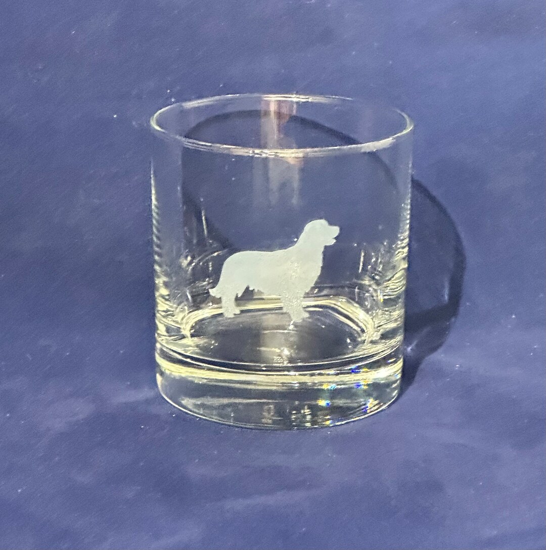 Golden Retriever Rocks Glass - Etsy