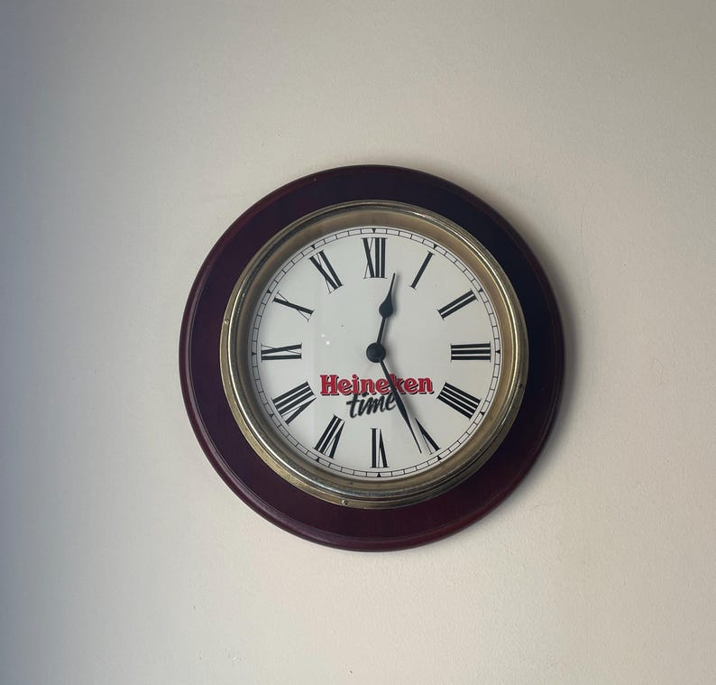 Rare Vintage Heineken Bar Wall Clock, Made in Germany, Working ...