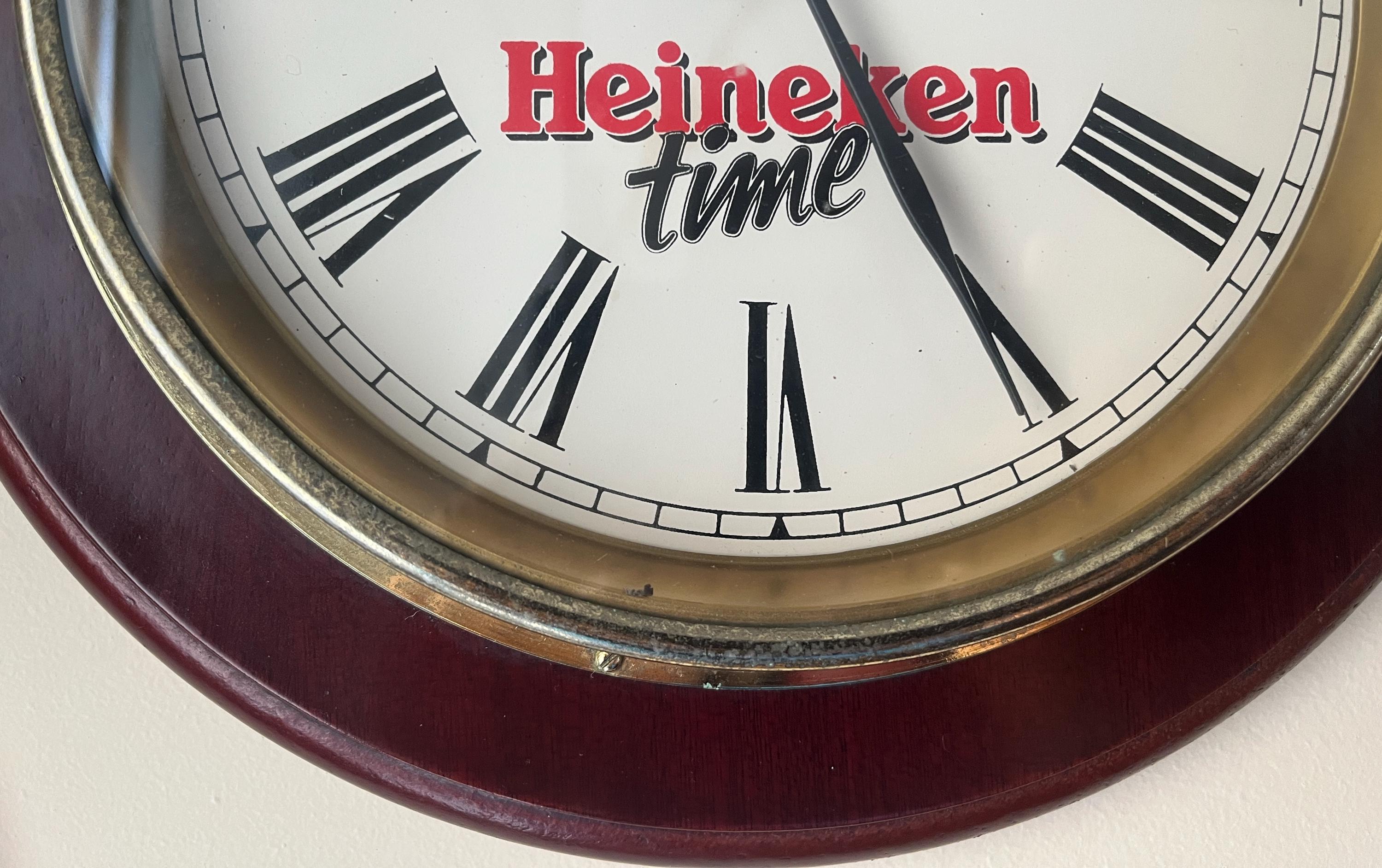 Rare Vintage Heineken Bar Wall Clock, Made in Germany, Working ...