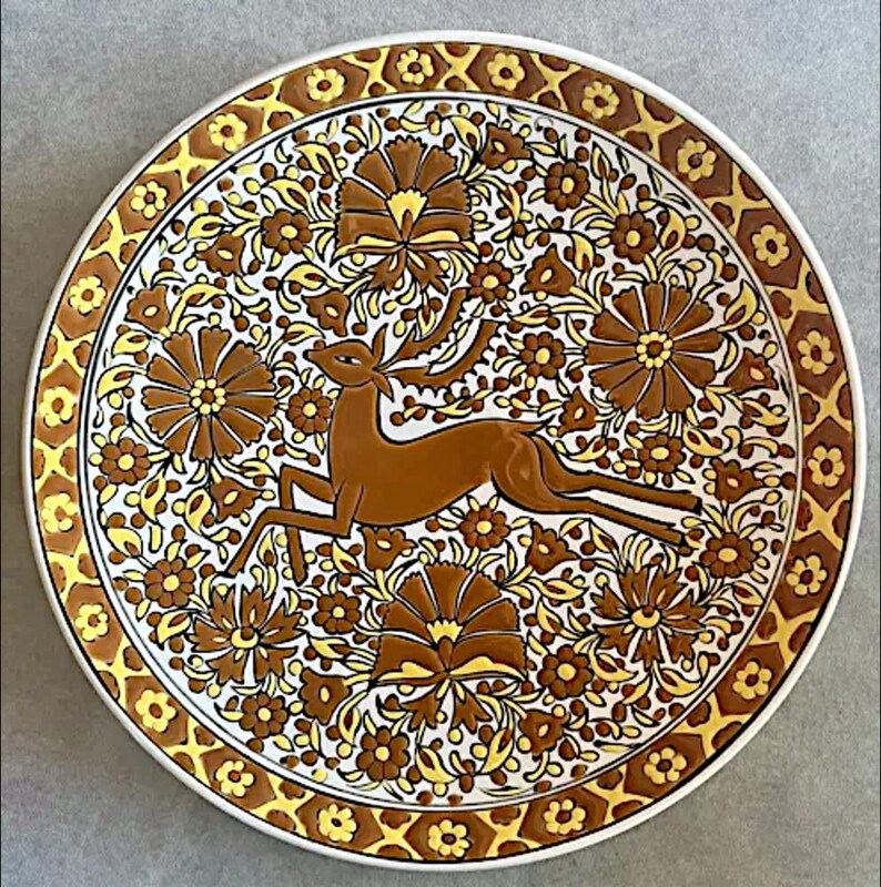Greek Pottery, Rare, 1960's, Plate, Greece, Paradissi Rhodos Island ...