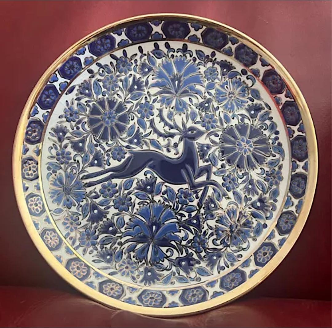 Greek Pottery, Keramikos, 1970s, Wall Decoration, Rhodos Plate, Lindos ...