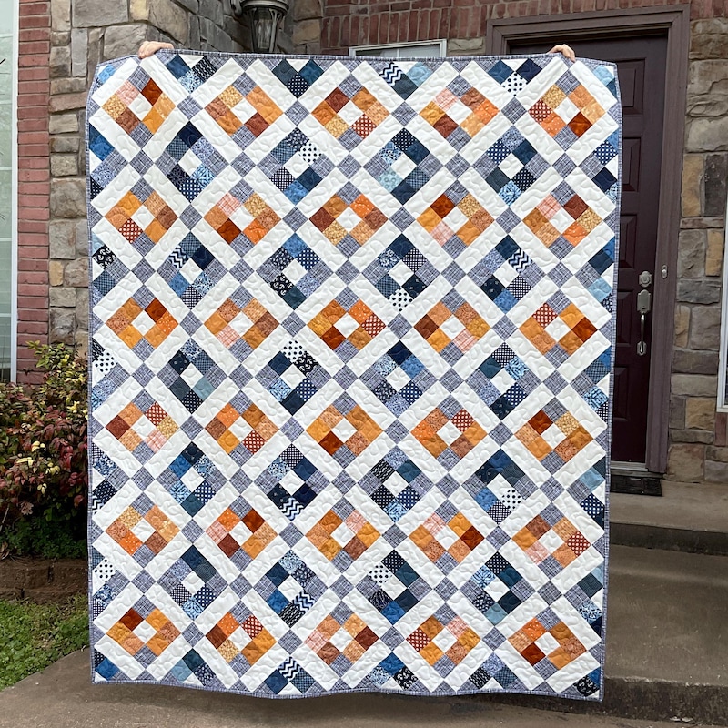 Two Color Quilt - Etsy