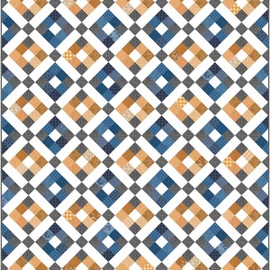 Opulence - Modern Scrap Quilt Pattern: Two-color Throw Size (PDF ...