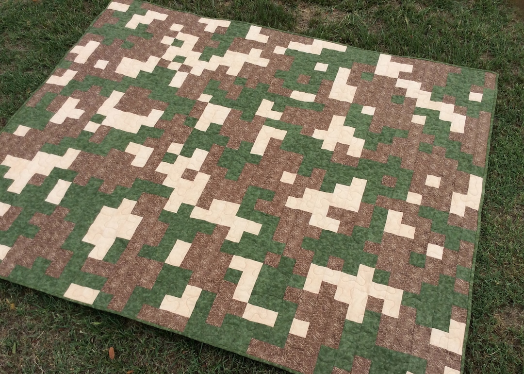 Camouflage Quilt Pattern: Beginner-friendly Hunting Season Design (PDF ...