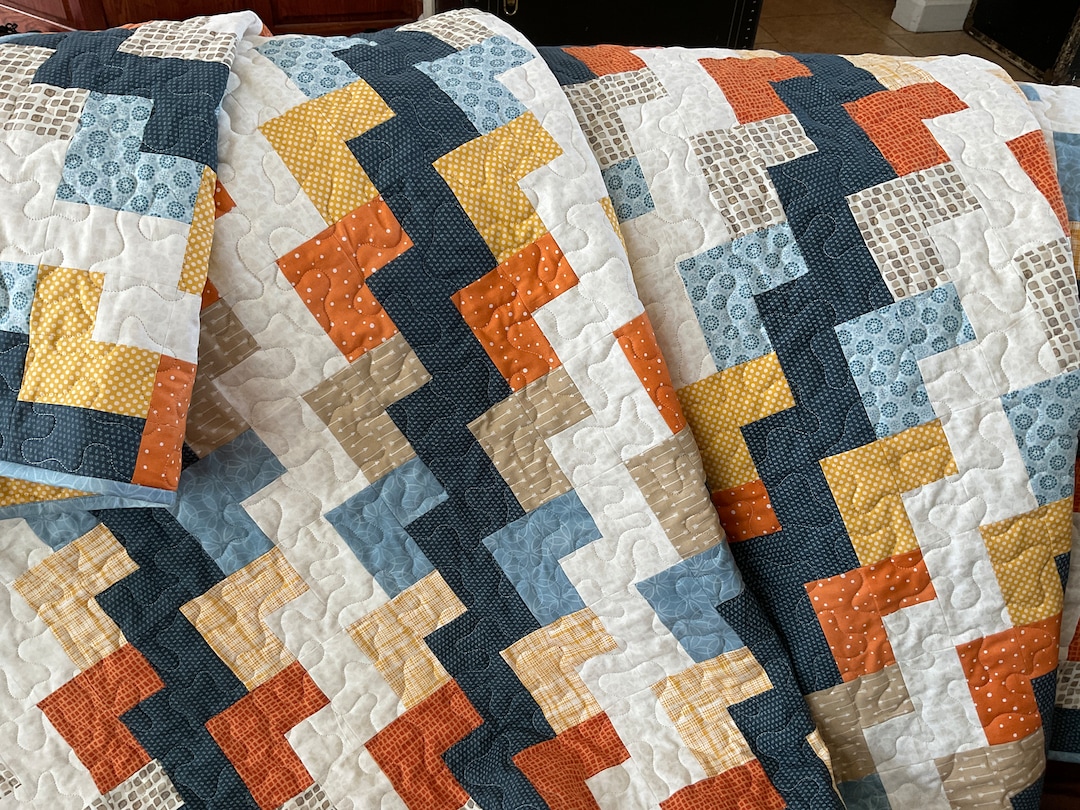 Thunderbolt Quilt Pattern: Modern Zigzag Design (PDF Pattern) - Etsy