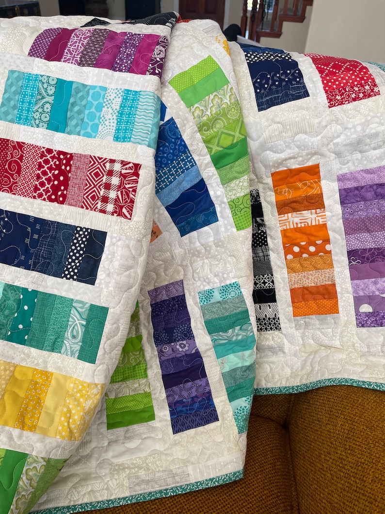 Melody Quilt Pattern PDF Modern Quilt Pattern Scrap Quilt - Etsy