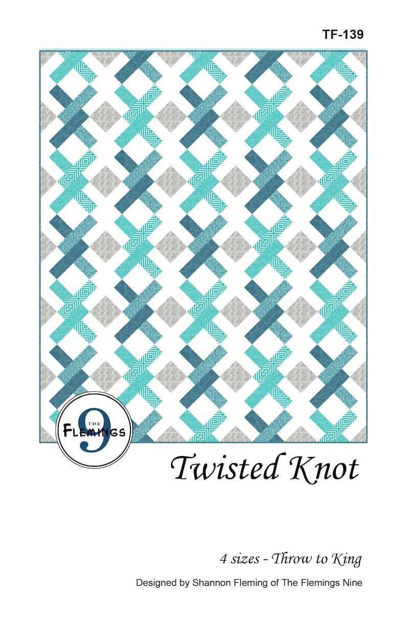 Twisted Knot Quilt Pattern PDF, 4 Sizes Throw, Twin, Queen, King - Etsy