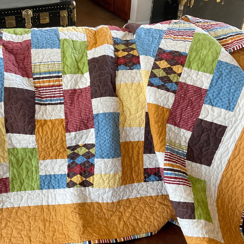 Masculine Quilt - Etsy