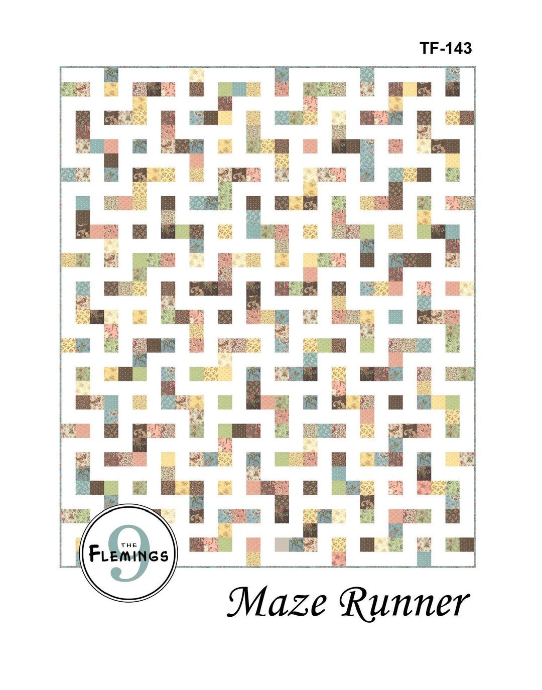 Maze Runner Quilt Pattern PDF, Modern Quilt Pattern, 4 Sizes Throw ...