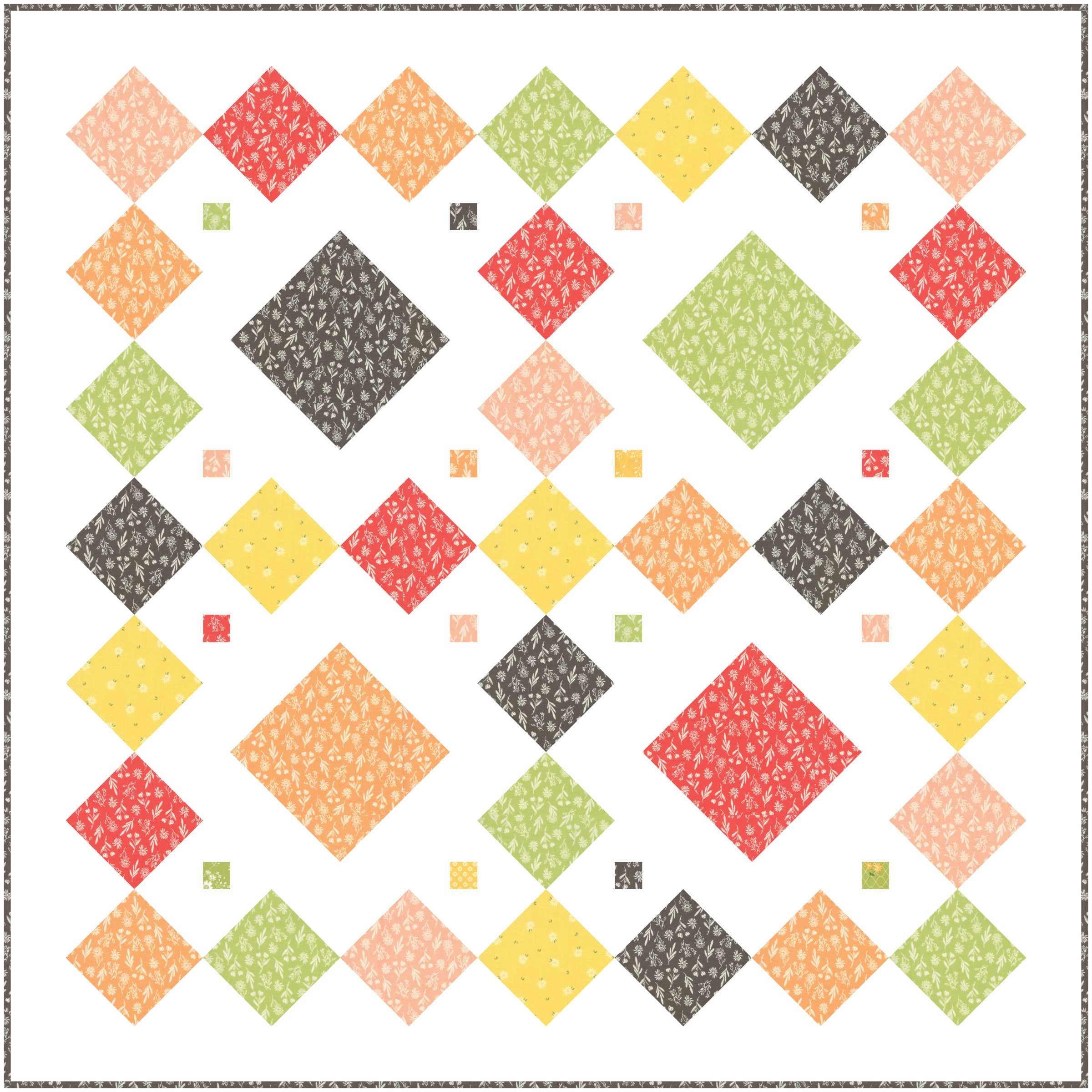 Bee Squared Quilt Pattern PDF Modern Quilt Pattern Simple - Etsy Canada