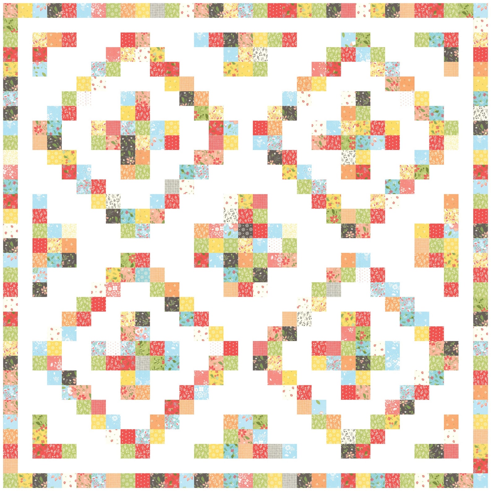 Patchwork Plus Quilt Pattern PDF 3 Sizes in Baby Lap and - Etsy