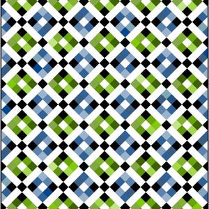 Opulence - Modern Scrap Quilt Pattern: Two-color Throw Size (PDF ...