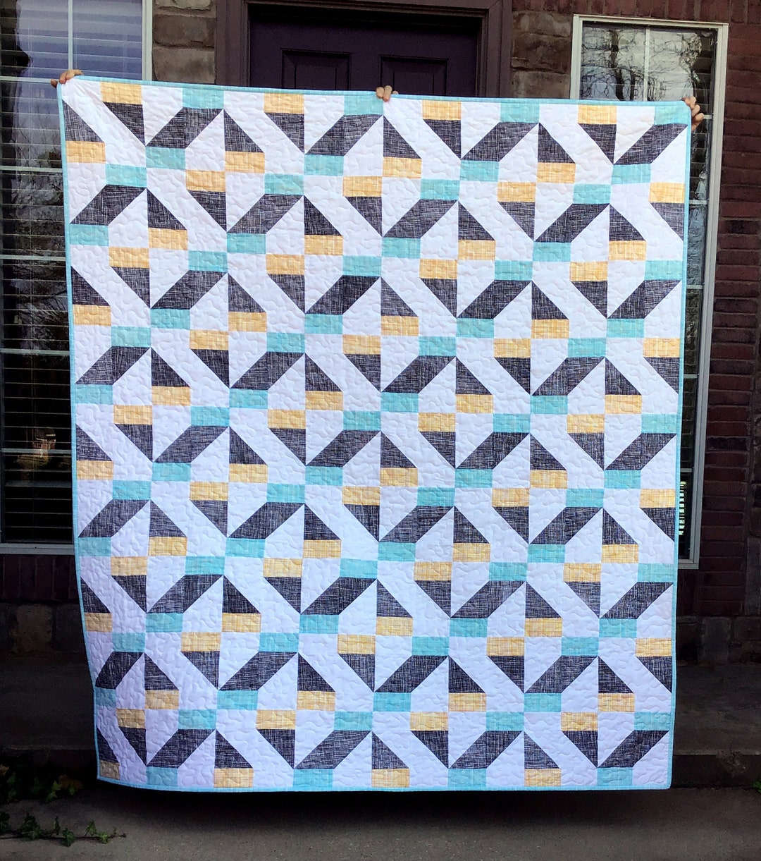 Down the Pipe Quilt Pattern PDF Modern Quilt Pattern Baby - Etsy