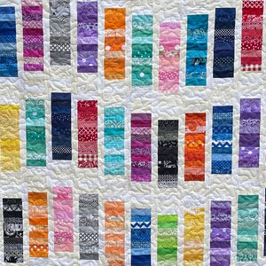 Melody Quilt Pattern PDF, Modern Quilt Pattern, Scrap Quilt, String ...