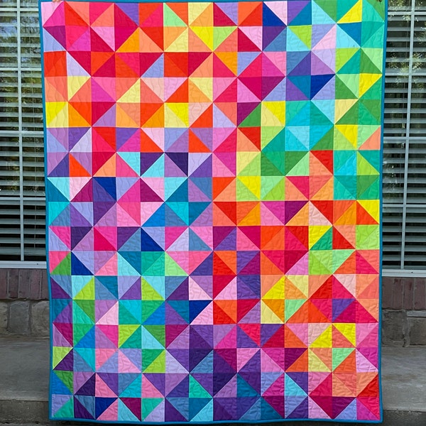 Rainbow Quilts - Etsy