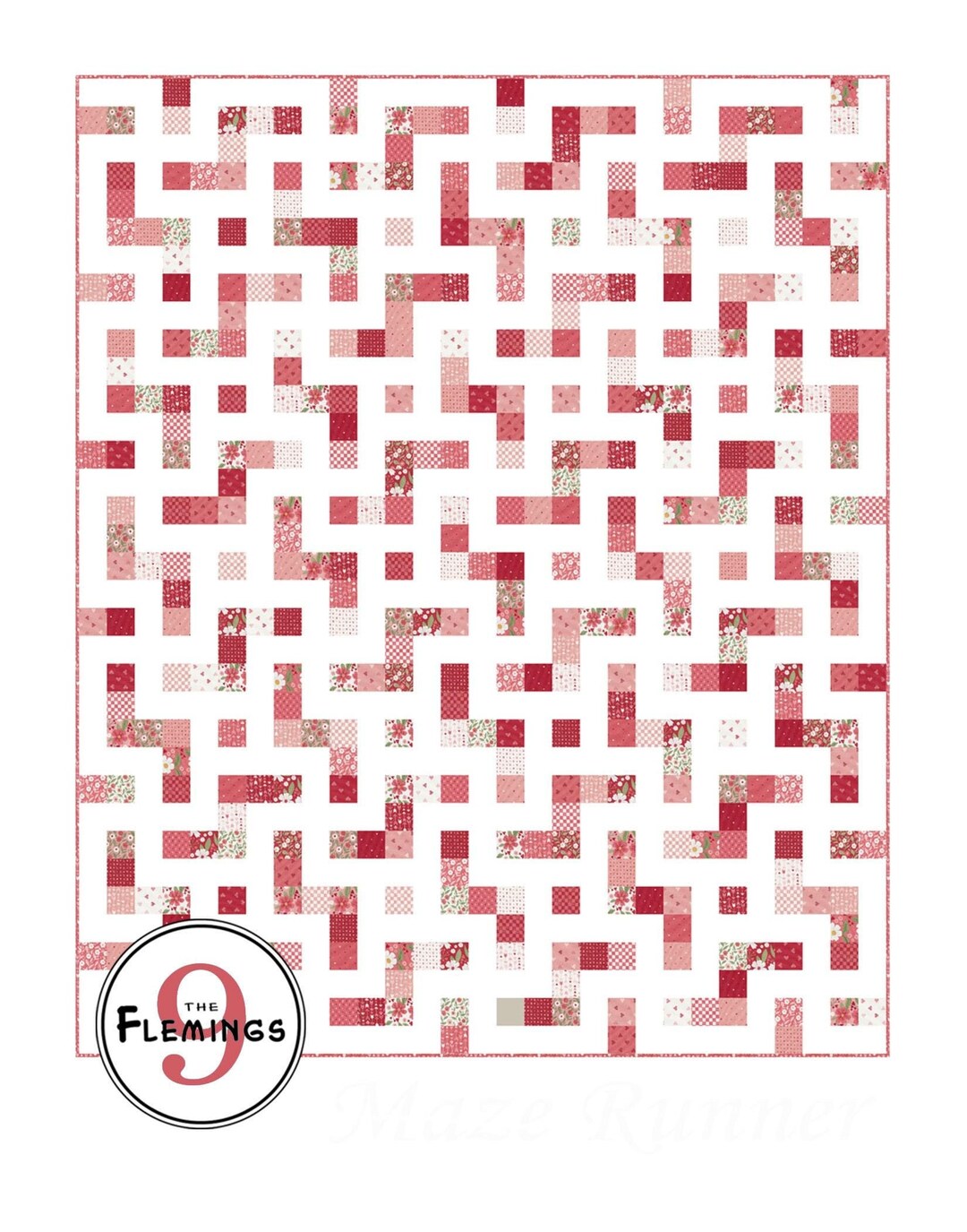 Maze Runner Quilt Pattern PDF, Modern Quilt Pattern, 4 Sizes Throw ...