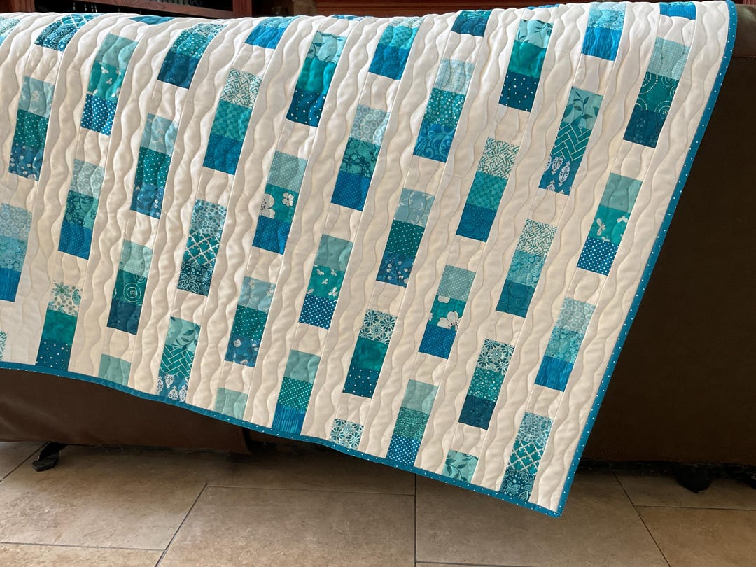 Downpour Quilt Pattern PDF, 4 Sizes: Baby, Throw, Twin, Queen, Yardage ...