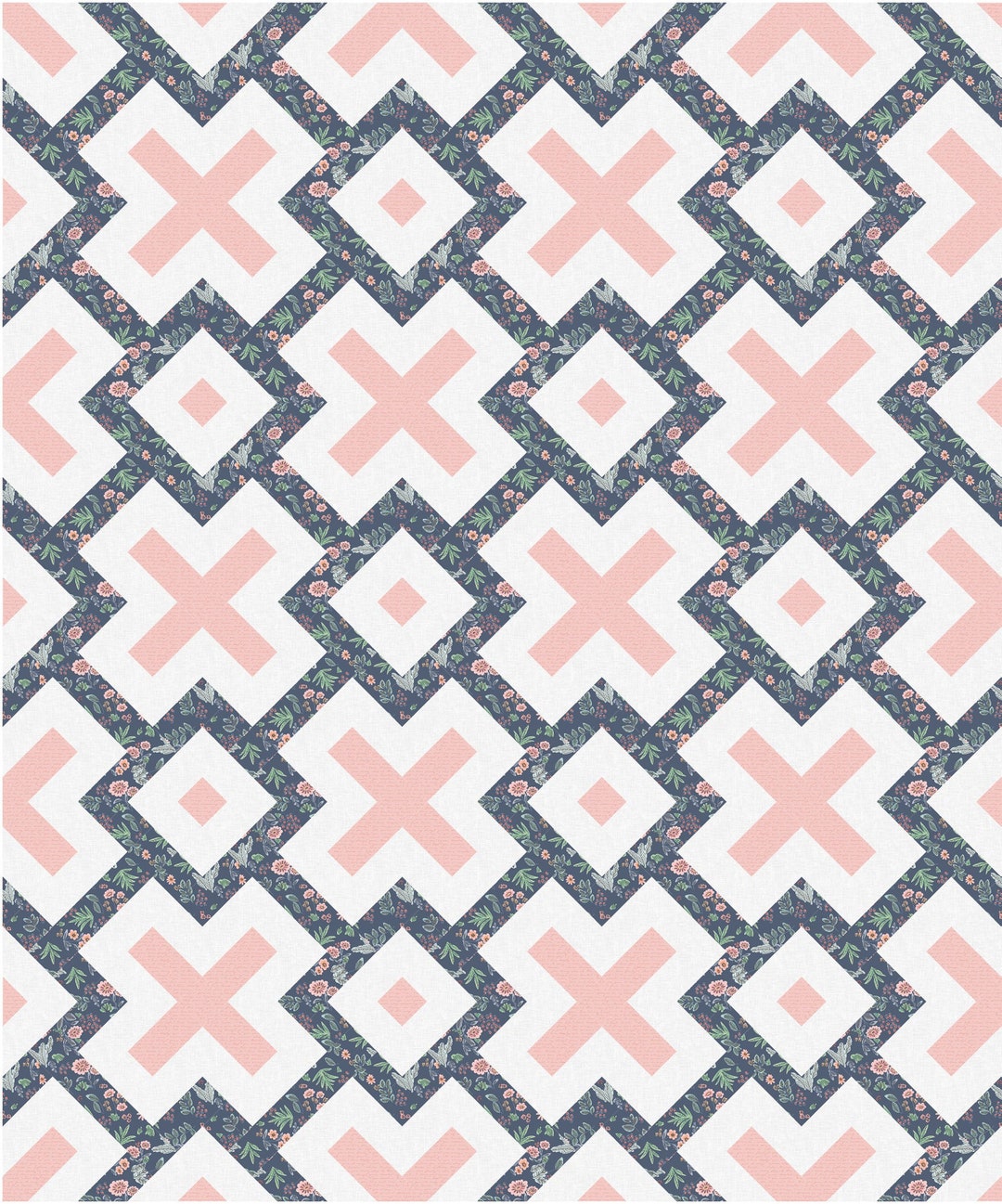 Emma Dilemma Quilt Pattern PDF Modern Two Color Quilt - Etsy