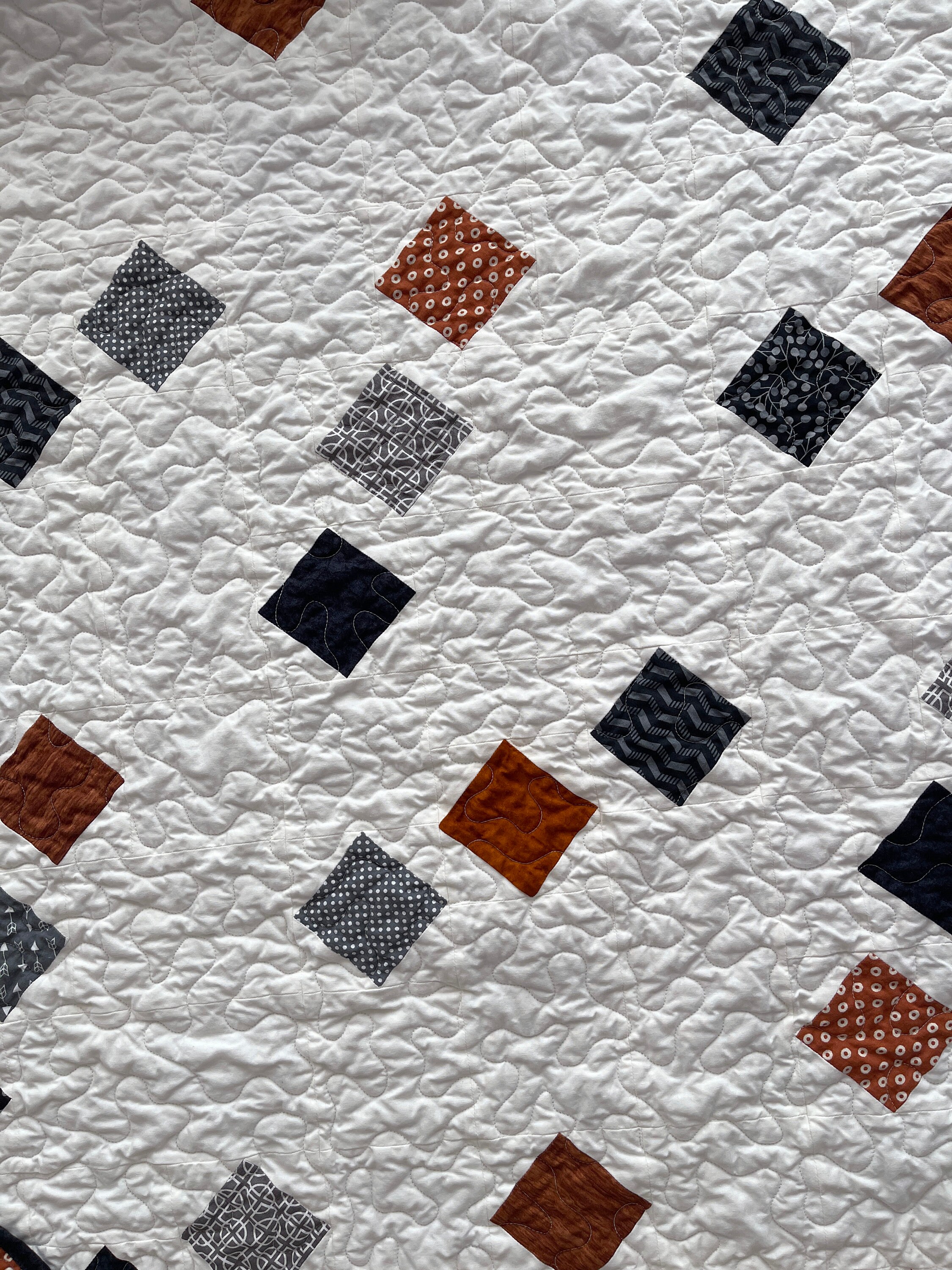 Triple Dot Quilt Pattern PDF Modern Quilt Pattern Throw Size - Etsy