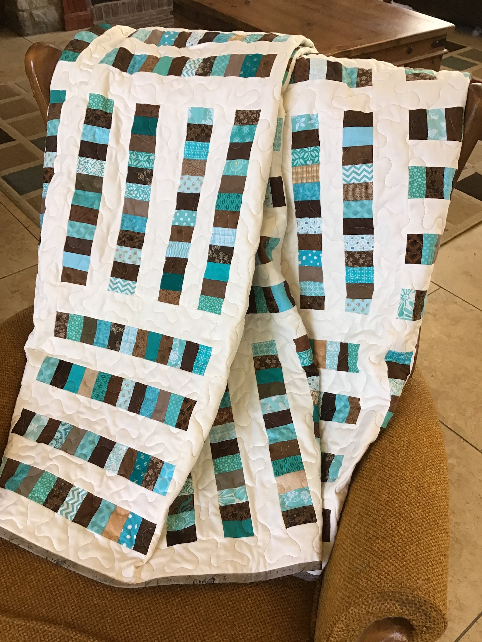 Snap Line Quilt Pattern PDF: Modern Scrap String Throw (digital ...