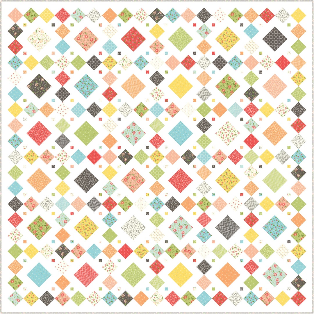 Bee Squared Quilt Pattern PDF, Modern Quilt Pattern, Simple Easy ...