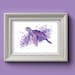 Purple Sea Turtle Watercolor Art Print: Ocean Wildlife Illustration ...