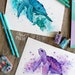 Purple Sea Turtle Watercolor Art Print: Ocean Wildlife Illustration ...