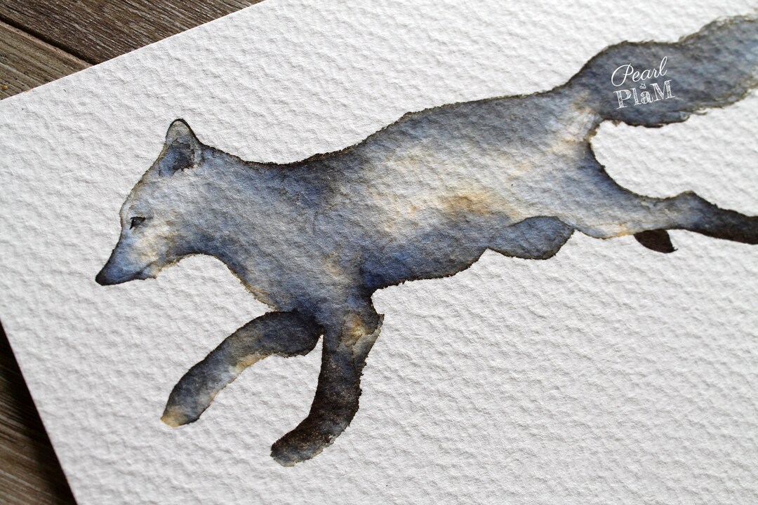 Celestial Fox Ink Painting, Smoke, Clouds and Light Art, Spirit Animal ...