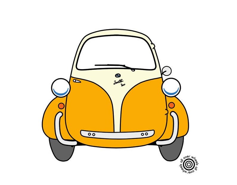 BMW Isetta T-SHIRT Classic Colors Bmw DTG Printed on 100% Cotton ...