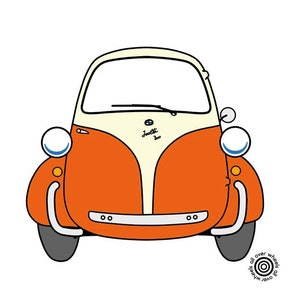 BMW Isetta T-SHIRT Classic Colors Bmw DTG Printed on 100% Cotton ...