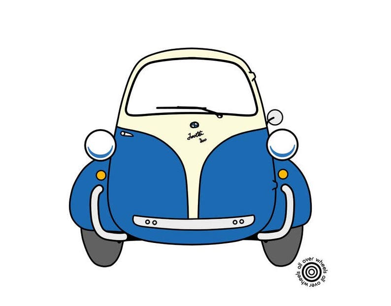 BMW Isetta T-SHIRT Classic Colors Bmw DTG Printed on 100% Cotton ...
