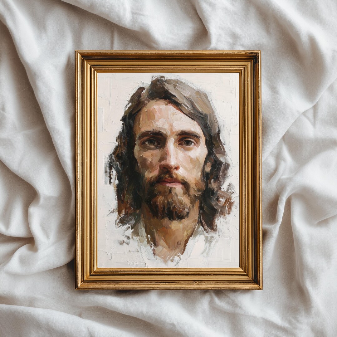 Neutral Jesus Portrait: Printable Christian Wall Art (digital Download ...