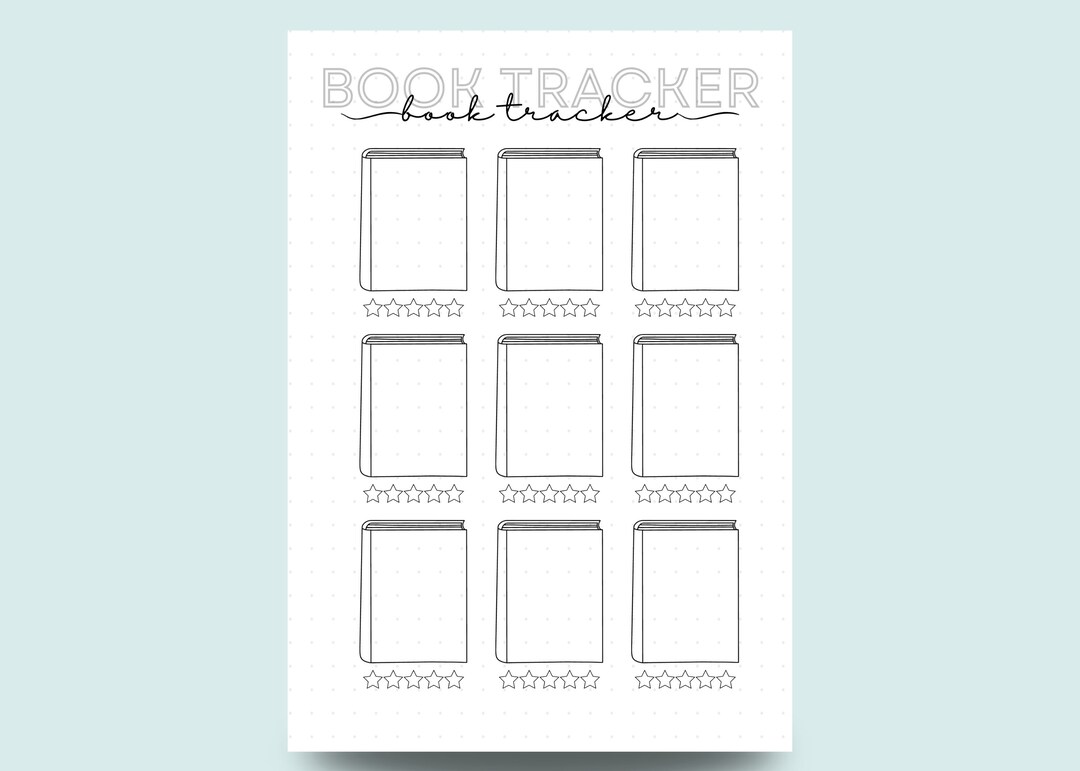 Book Tracker PRINTABLE Page, Reading Tracker, Reading Log, Planner ...