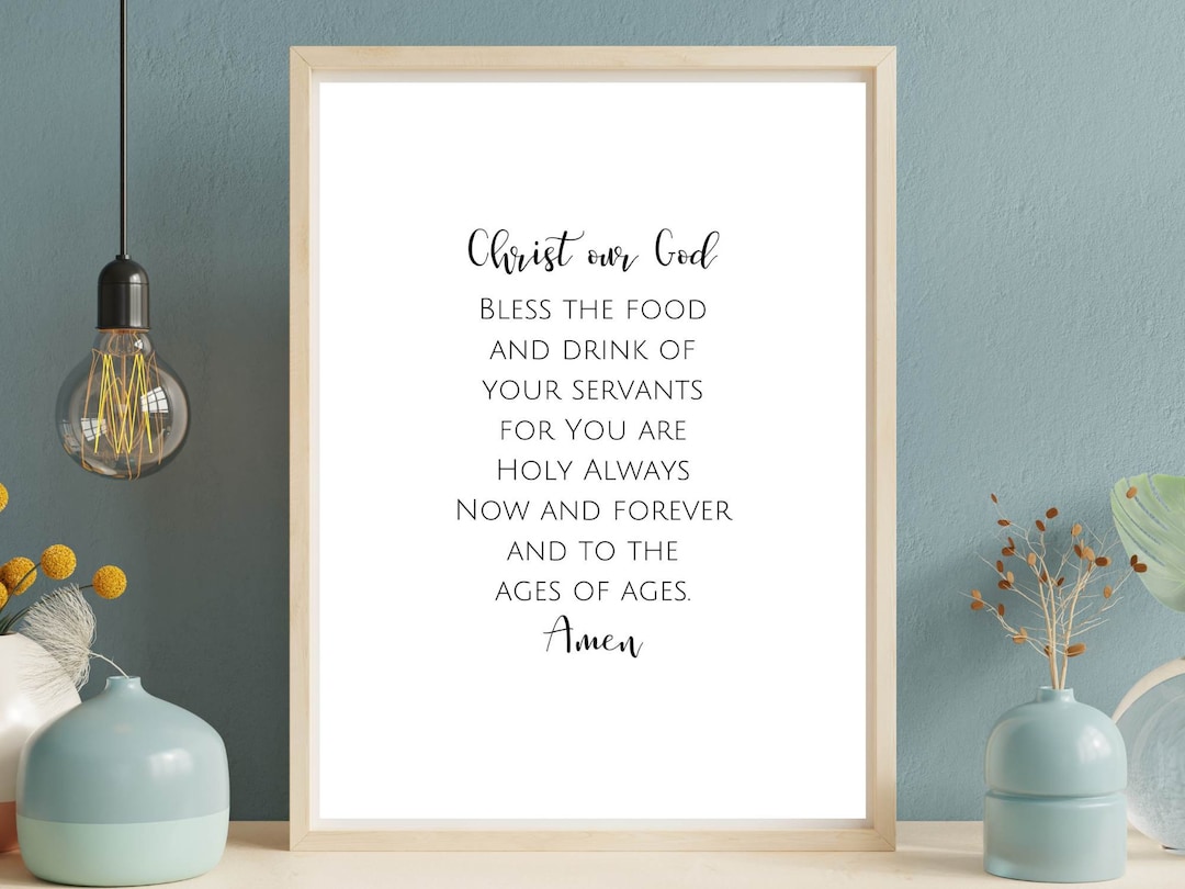 Mealtime Prayer - DIGITAL DOWNLOAD - Printable Wall Art - Words and ...