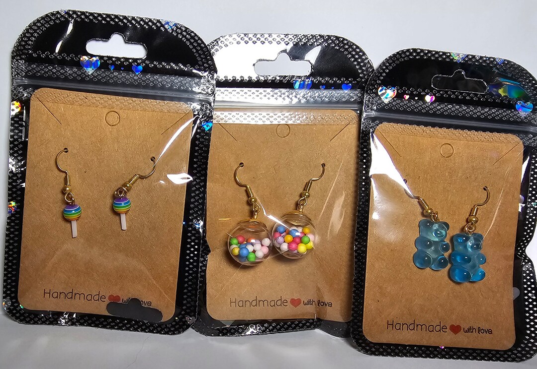 Gummy Bear / Lollipop / Gumball / Pop Tab Dangly Earrings - Etsy