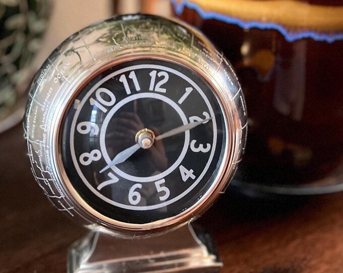 Modern Retro Z Gallerie Titan Clock, World Map Globe Shape. Approx ...