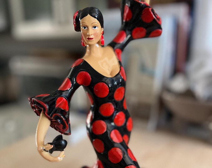 Beautiful Flamenco Dancer Ceramic Sculpture. Barcino Barcelona Spain ...