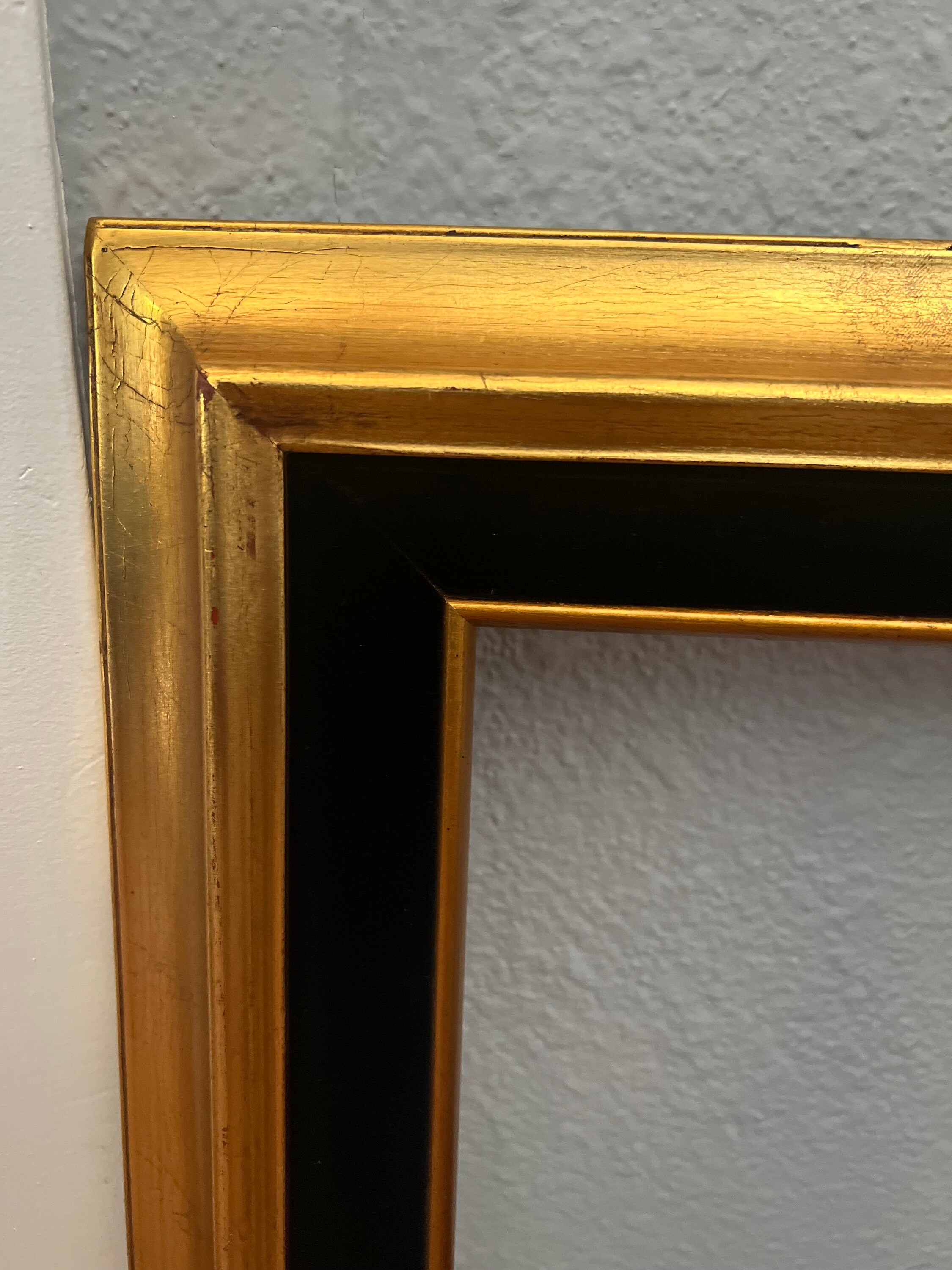 Beautiful Victorian, Art or Picture Wood Frame. Gold and Black Velvet ...