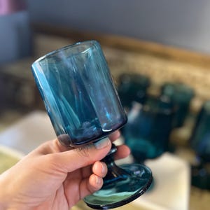 New Modern, Retro Nouveau in Riviera Blue. Colony Glass Company. Made ...