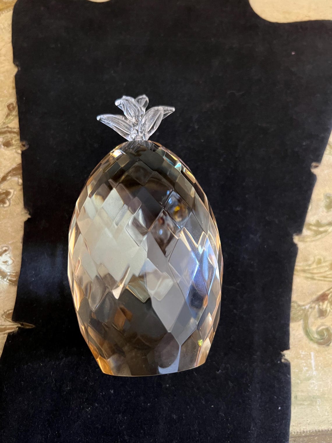 Simon Designs Champagne Crystal Pineapple Paperweight - Etsy