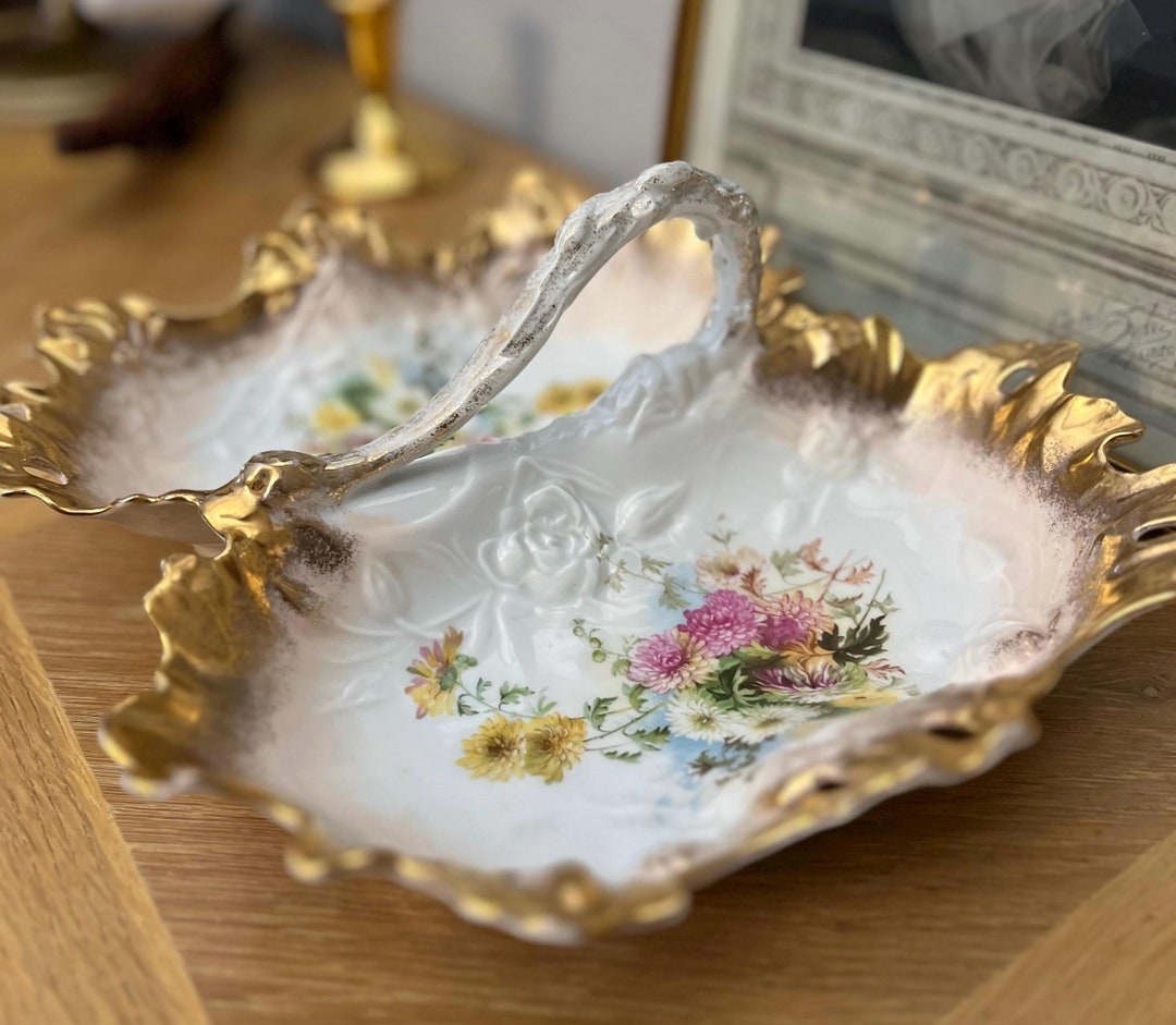 Antique Carl Tielsch Large Double Porcelain Bowl. Made in Germany ...