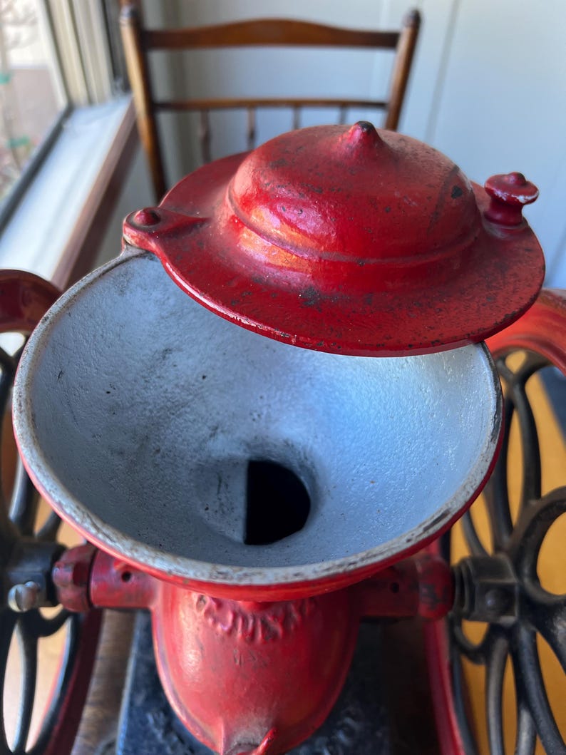 Antique Enterprise MFG Coffee Grinder, Cast Iron Double Wheel ...