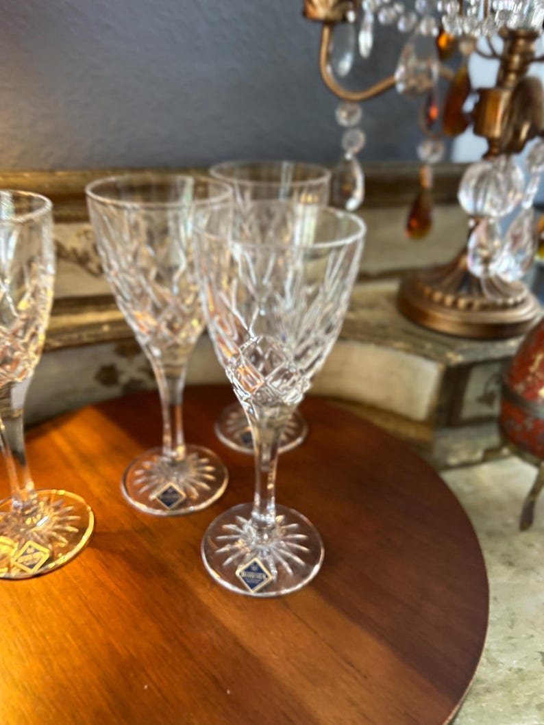 Jihlavske Sklarny Bohemian Crystal Wine Glasses. Made in Czech Republic ...