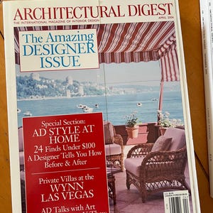 Vintage Architectural Digest Magazine. June, Sep, Oct 2000, March 2001 ...