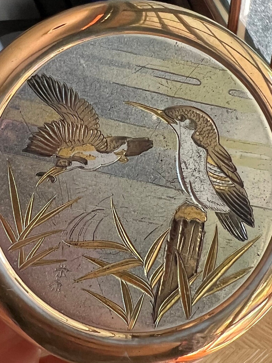 Antique, Trinket.art of Chokin 24K Gold Trim. 3.2 X 2. Inches. - Etsy