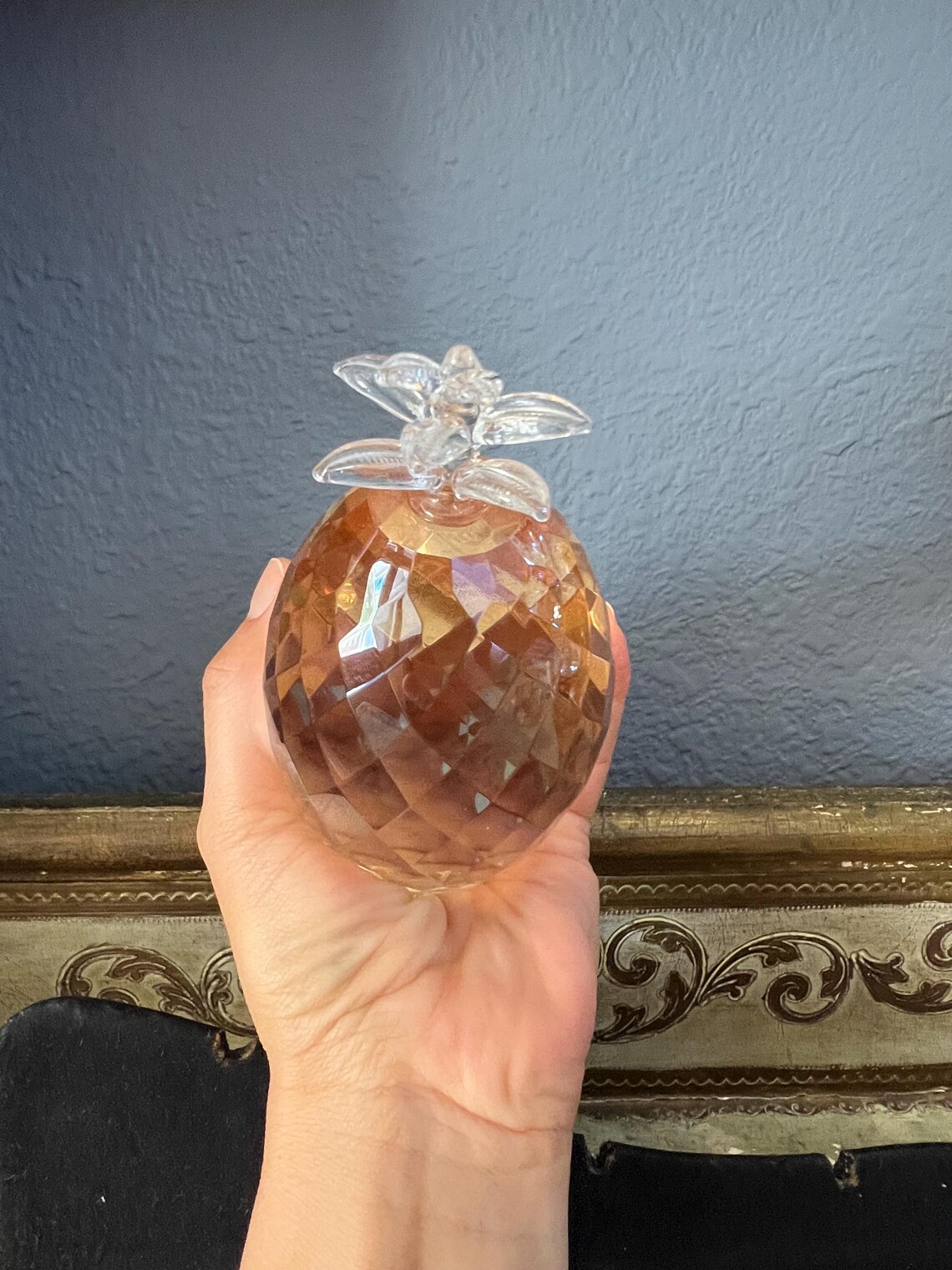 Simon Designs Champagne Crystal Pineapple Paperweight - Etsy